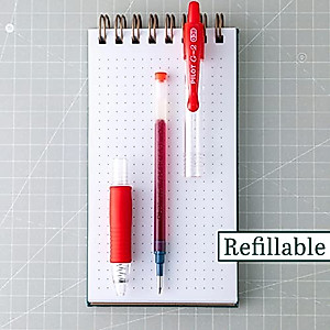 PILOT G2 Premium Refillable & Retractable Rolling Ball Gel Pens, Ultra Fine Point, Red Ink, 12-Pack (31279)