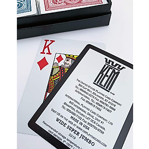 KEM Arrow Red and Blue, Poker Size-Jumbo Index Playing Cards (Pack of 2) - 1007284,Arrow Red/Blue