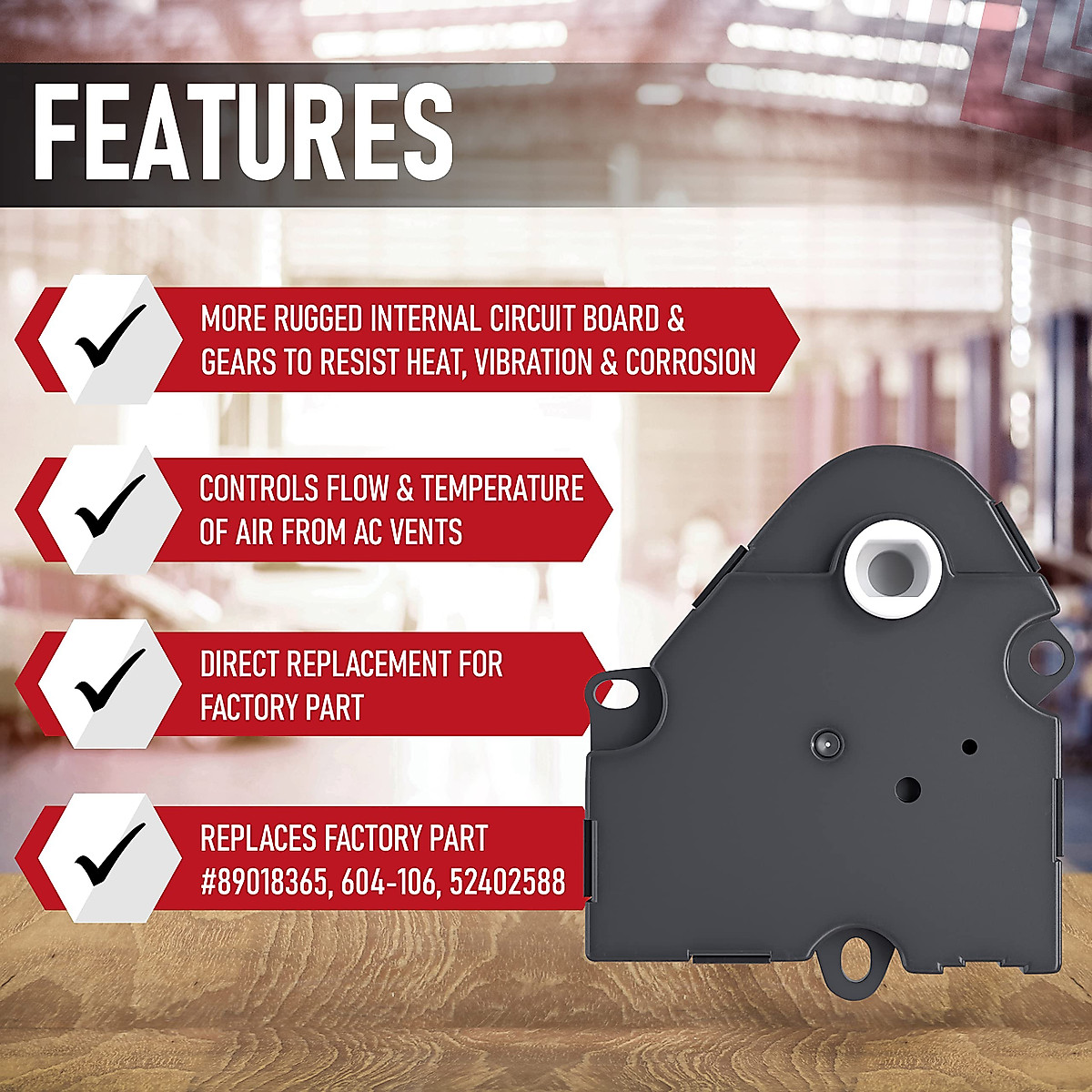 HVAC Blend Door Actuator - Compatible with Chevrolet & GMC 1994-2012 - Silverado, Tahoe & Sierra - Driver & Passenger Side Temperature Control Air Actuator - Replaces 89018365, 604-106, 52402588