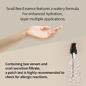 BENTON Snail Bee High Content Essence 60ml (2.02 fl oz.) - Snail Mucin Essence with Niacinamide & Bee Venom | Korean Skin Care Face Moisturizer For Women & Men (2022 Package)