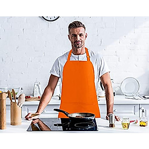 Utopia Kitchen 2 Pack Bib Apron, Adjustable with 2 Pockets, Water and Oil Resistant, Cooking Kitchen Chef Apron for Women Men