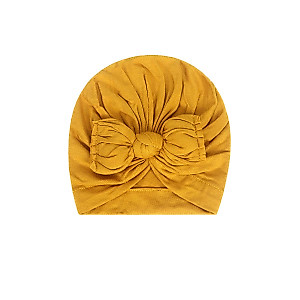 Newborn Baby Toddler Cotton Hat Baby Girl Knotted Hat Cute Donut Soft Turban Bow Cap Set (BHT 8)