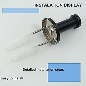 Vanloory Bathroom Towel Hooks, 6 Pack Round Coat Hooks, Sturdy Wall Mounted Robe Hook, SUS 304 Stainless Steel Heavy Duty Clothes Hanger, Wall Towel Hooks for Bathroom Bedroom Kitchen (Black)