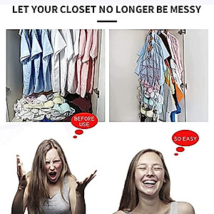 TAOZHIYAO 50PCS Clothes Hook Hanger Hooks Space Saving Closet Connector Organizer (White)