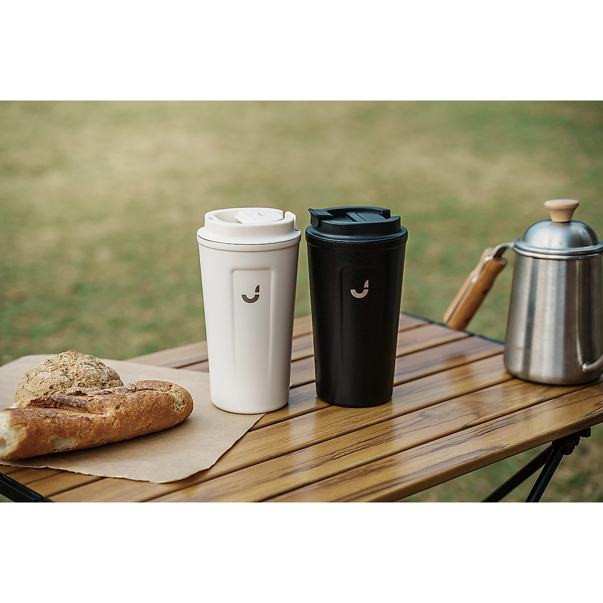 JOYSEN 17 oz Insulated Mug with Spill Proof Lid, Keeps Beverages Hot or Cold for Hours, Ideal for Commuters, Reusable Stainless Steel, Double Wall (Black)