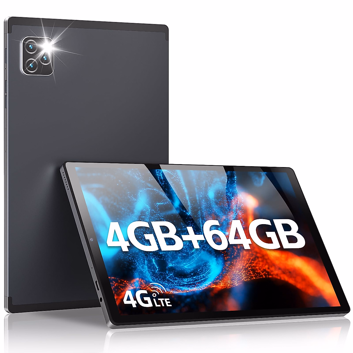 kinstone 10.3 Inch Android 11 Unsioc T610 LTE Tablet+10.3 Inch Tablet Leather Case(Black)