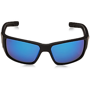Costa Del Mar Man Sunglasses Matte Black Frame - Blue Mirror Lenses - 60MM