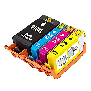 SHUOLEI Remanufactured 910XL Ink Cartridges Compatible with HP 910 XL 910XL Ink Cartridges Combo Pack Work with HP OfficeJet Pro 8025 8035 8030 8020 8028 OfficeJet 8015 8022 8010 Printers (4 Pack)