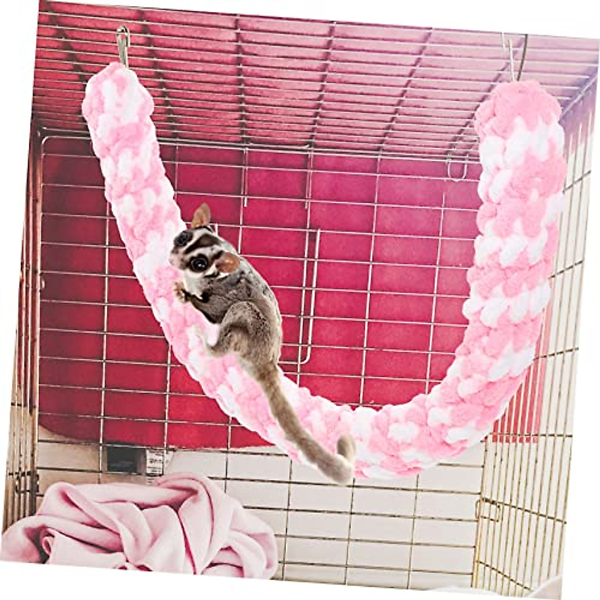Balacoo Sugar Glider Climbing Rope Hamster Portable Rat Toy Hanging Guinea Pig Toy Hamster Climbing Toy Small Pet Climbing Rope Small Bird Swing Toy Bird Play chew The Bird Cotton Rope