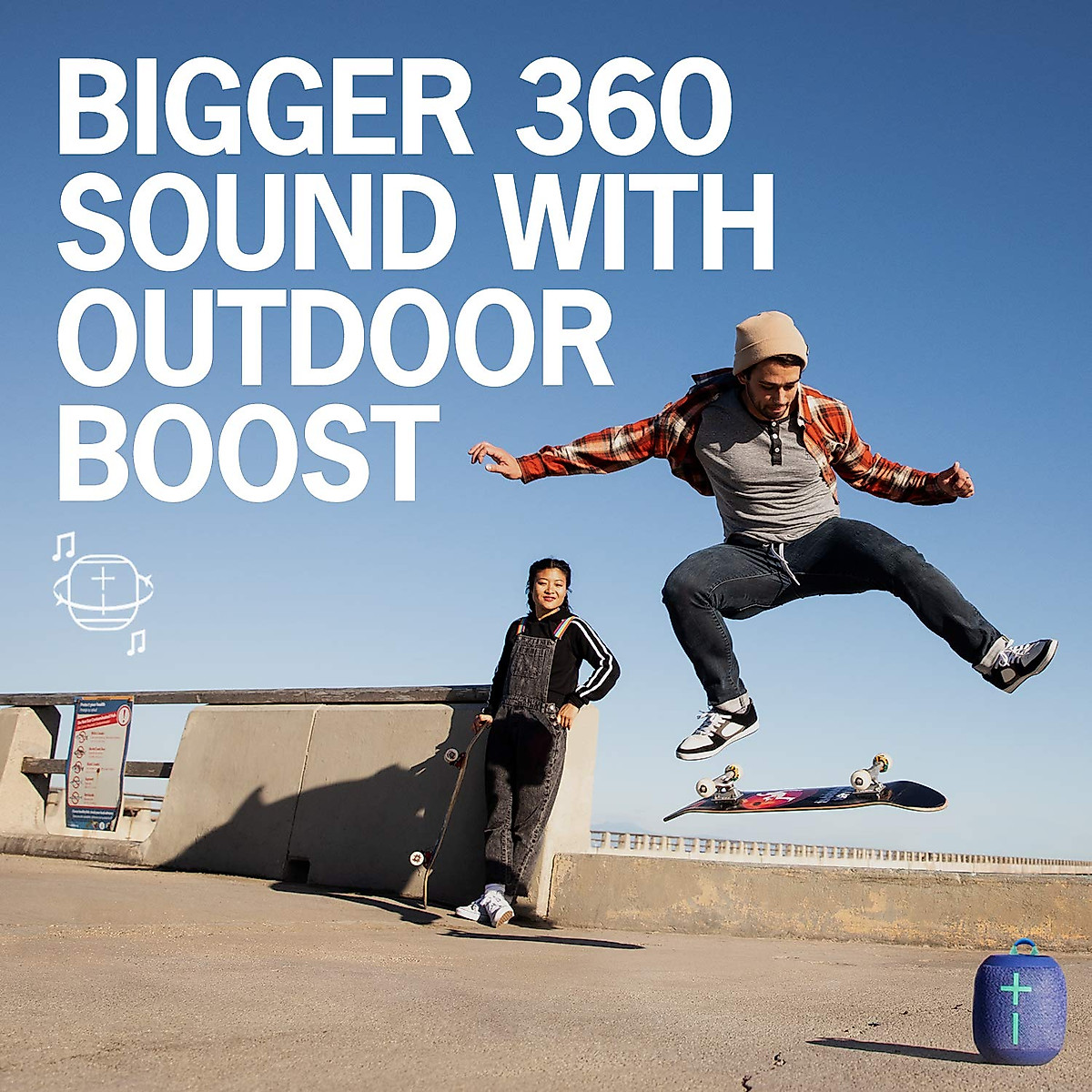 Ultimate Ears WONDERBOOM 2, Portable Wireless Bluetooth Speaker, Big Bass 360 Sound, Waterproof/Dustproof IP67, Floatable, 100 Ft Range - Radical Red
