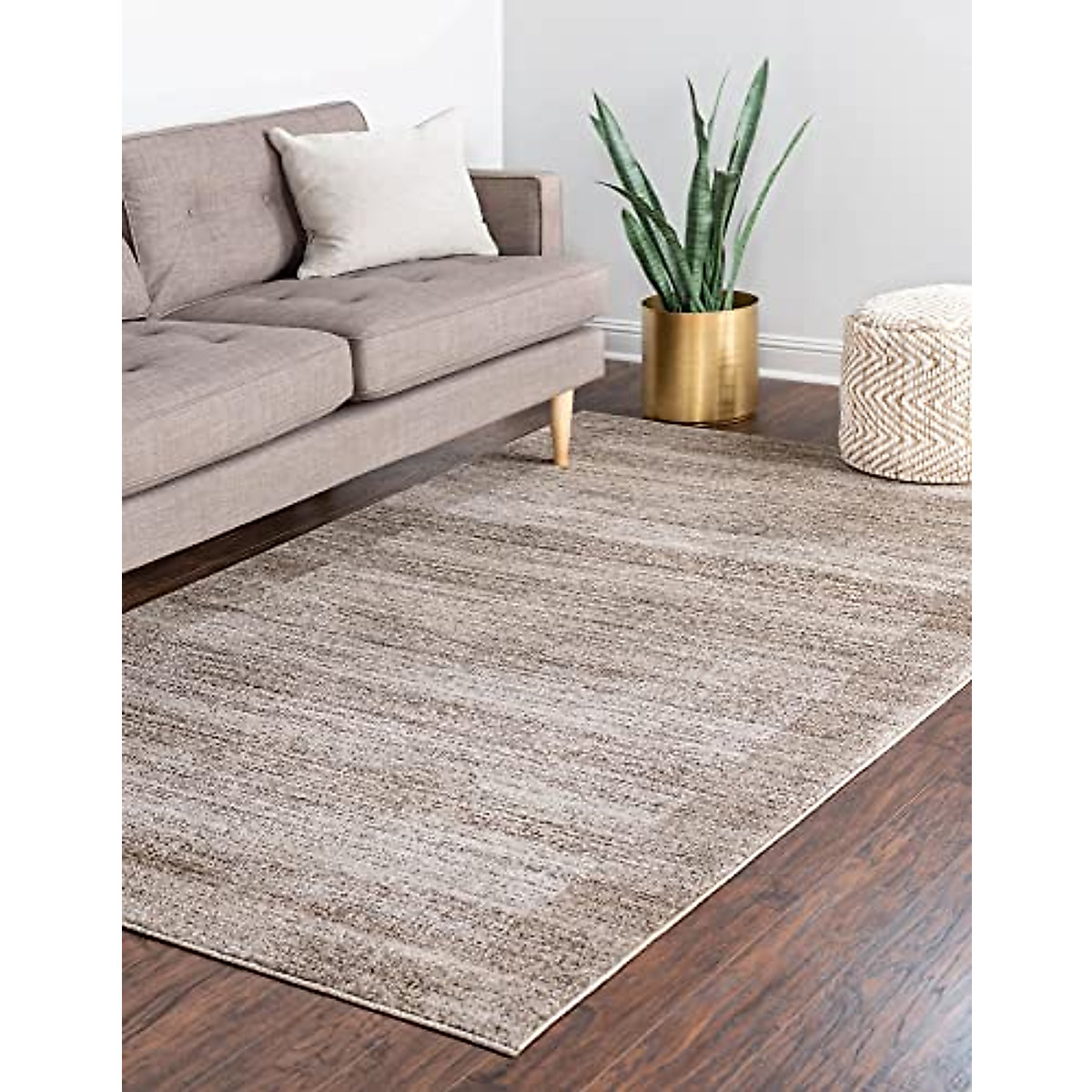Unique Loom Del Mar Collection Area Rug-Transitional Inspired with Modern Contemporary Design, 10' 0 x 13' 0 Rectangular, Beige/Tan