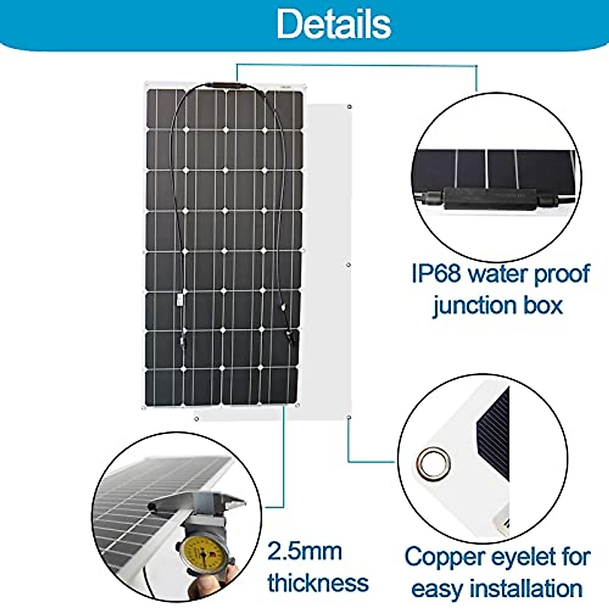 DSJ 12V 300W Monocrystalline Solar Panel - Home Flexible Solar System Kit with 12V 10A Solar Controller for Rv, Boat, Cabin, Caravan