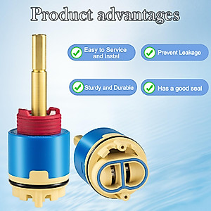 10670 Shower Cartridge, Compatible with Aquasource/Glacier Bay, Single Handle Shower Faucet Cartridge Replacement, for Hot Cold Water Tub/Shower Faucet