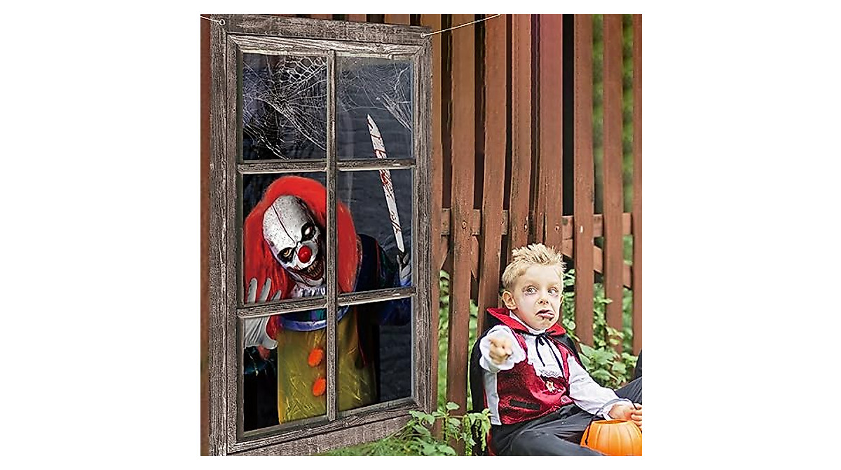 Buy Waenerec Halloween Scary Clown Window Decoration