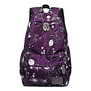 HUTVD 2023 Fashion Trend Junior High School Student Bag College Style Custom Logo Travel School Backpack (Purple, One Size)