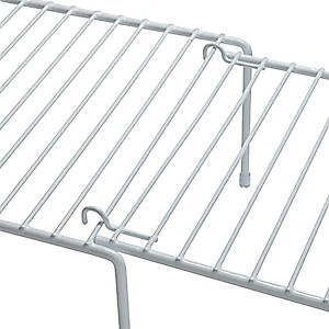 Kitchen Details Cabinet Expandable Helper Shelf | Cabinet & Countertop Organization | Pantry | Space Saver Storage | White