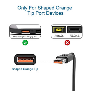 65W 40W Charger Replacement for Lenovo Yoga Ideapad 3 Pro 1170 1370 1470, 700 900 900S 700S 700-11ISK 700-12ISK 700-14ISK 900S-12ISK 900-13ISK 900-13ISK2 700S-14ISK 710-12IKB 710-12IKB-LTE Laptop