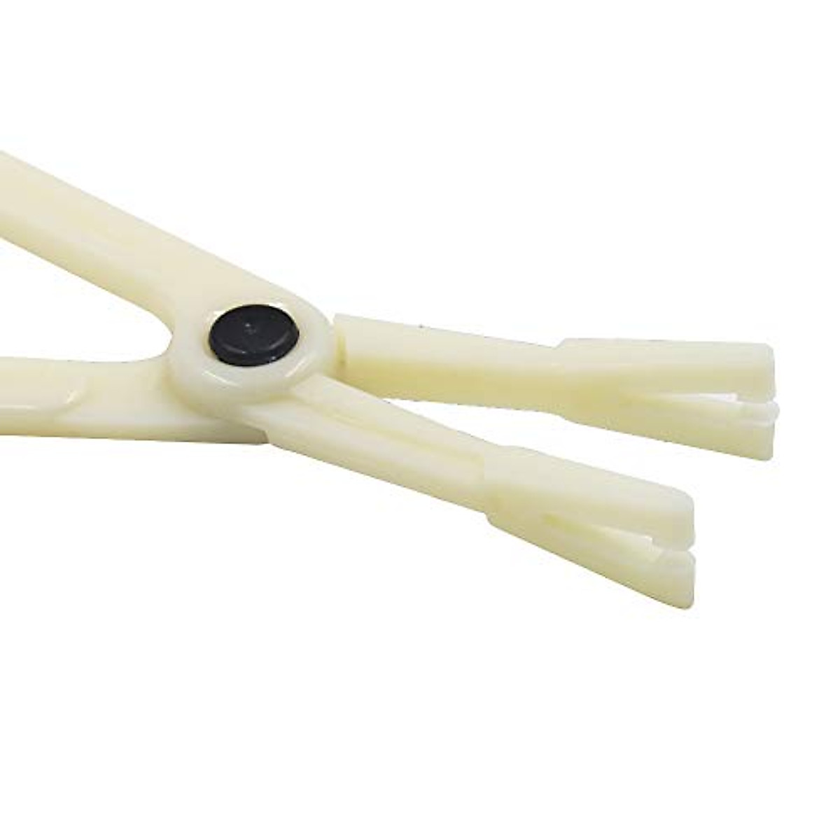 Romlon Piercing Clamps 20Pcs Disposable Plastic Piercing Clamps Including 10Pcs Slotted Piercing Round Forceps and 10Pcs Slotted Piercing Triangle Forceps Ear Nose Piercing Tools Clamps