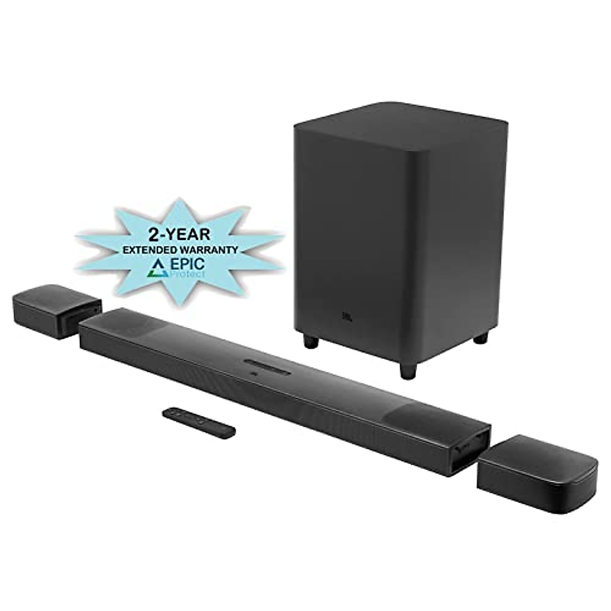 JBL BAR-9-1-TRUE-WIRELESS-SURROUND 9.1ch Surround Soundbar System with an Additional 2 Year Coverage by Epic Protect (2020)