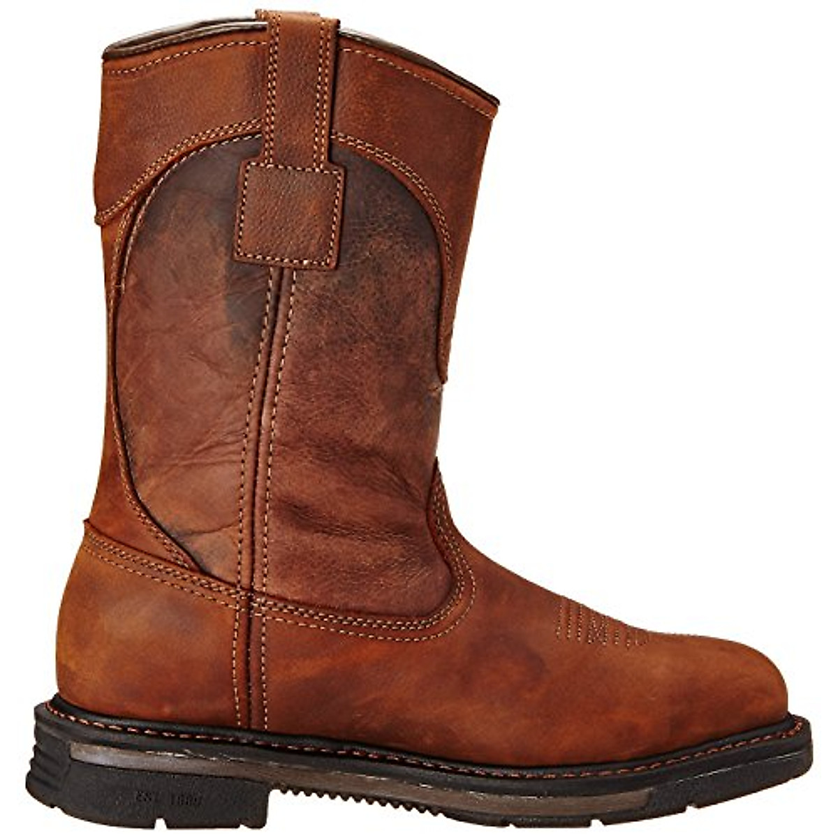 Carhartt mens 11" Wellington Square Safety Toe Leather Work Cmp1218 industrial and construction boots, Brown/Dark Brown Leather, 13 Wide US