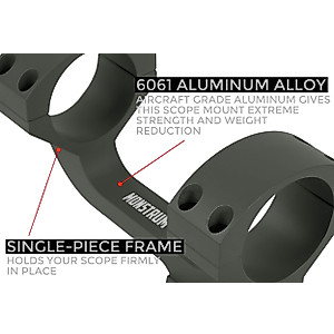 Monstrum G3 5-25x50 First Focal Plane FFP Rifle Scope with Illuminated MOA Reticle | ME308 Extended Series Offset Scope Mount | Bundle