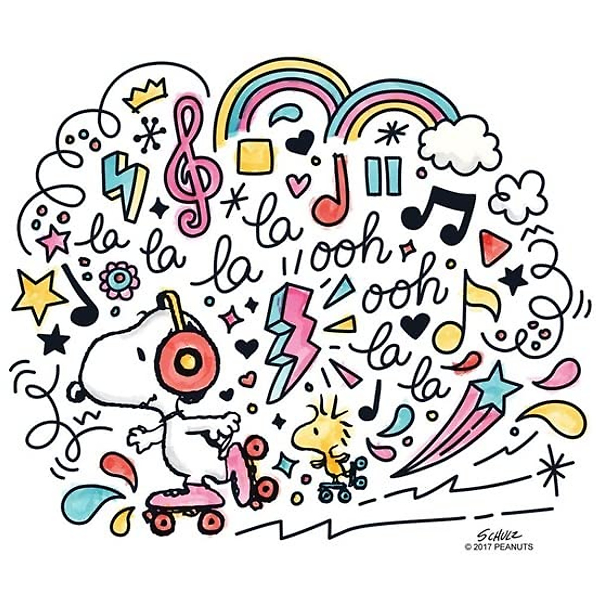 CafePress Snoopy Skating To Music 15 Oz Ceramic Large Mug Ceramic Coffee Mug, Tea Cup 11 oz