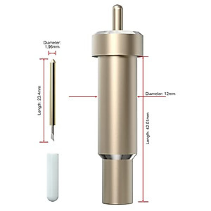 Premium Fine Point Blade With Housing Works Perfectly for Cricut Maker 3/Maker/Explore 3/Air 2/Air/One, Gold,Likart Premium Fine Point Cut Housing for Cricut Cuts Glitter Vinyl/Cardstock/Faux Leather/Adhesive Foi/Vellum,And More