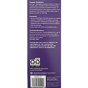 Up&Up Cleaning and Disinfecting Lens Care system 3% Hydrogen Peroxide Solution 2x12 Fl Oz Includes 2 Contact Cases
