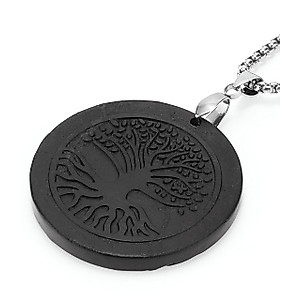 SZFMSWE Shungite Necklace Tree of Life Shungite Stone Pendant