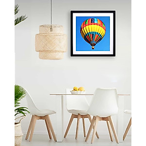 ZZFQXZ 16x16 Diamond Painting Picture Frame 40x40cm Diamond Art Frames, Display Pictures16x16inch/40x40cm Without Mat or 14x14inch/35x35cm With Mat, Diamond Painting Photo Frame Wood Black (ZK006)