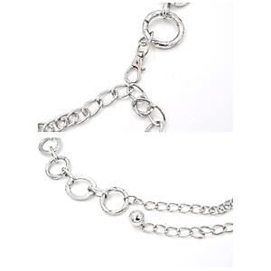 O-Ring Metal Waist Chain Adjustable Fashion Waist Body Chain Belt Alloy Belly Chain Dancing Body Chain for Women Girls