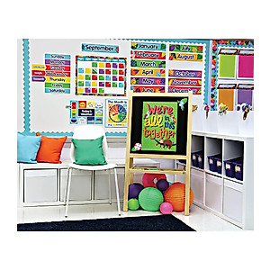 Carson Dellosa One World Calendar Bulletin Board Set, Monthly Wall Calendar With Numbers and Birthdays Cover Ups, Colorful Decor, Seasons, Weather, and Days of the Week Chart, Classroom Decor (134 pc)
