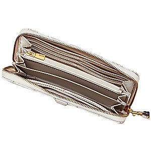 GUESS Briana Large Zip Around Wallet Cream Logo One Size