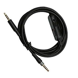 Detachable/Removable Audio Aux Cable Cord Wire with Inline Mute & Volume Control Compatible with HyperX Cloud Mix Cloud Alpha (Note: No Inline Mic)