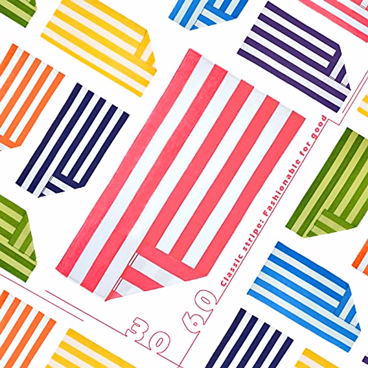 Exclusivo Mezcla 4-Pack Large Beach Towel for Kids and Adults, Microfiber Cabana Striped Pool Beach Towels Set (Pink/Green/Blue/Yellow, 30" x 60"), Lightweight and Highly Absorbent