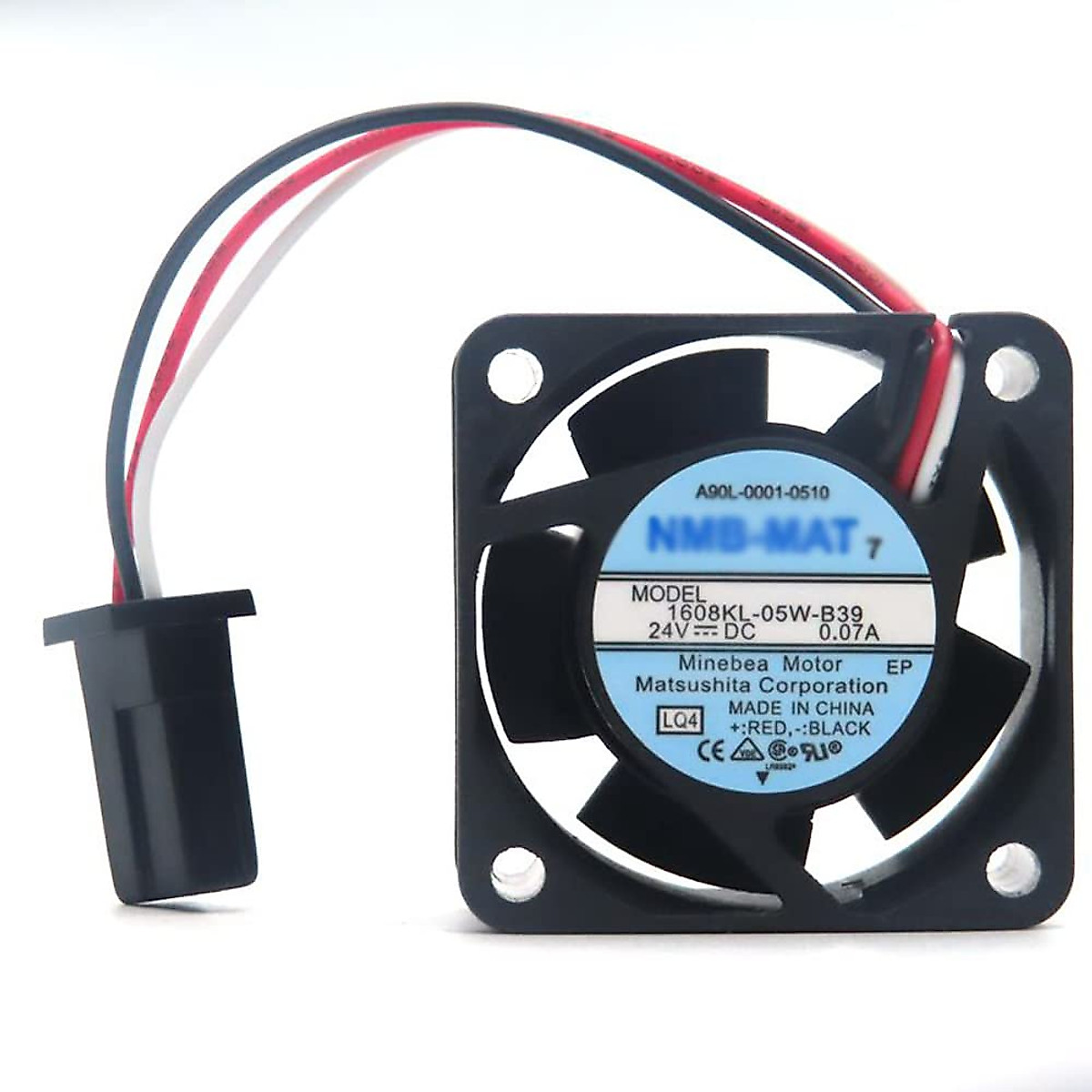 A90L-0001-0510 1608KL-05W-B39 24v 0.07/0.08a 40mm 4020 FANUC Cooling Fan (0.07A Black Plug)