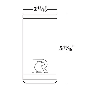 RTIC Skinny Can Cooler, Fits all 12oz Slim Cans, Coral, Insulated Stainless Steel, Sweat-Proof, Keeps Cold Longer
