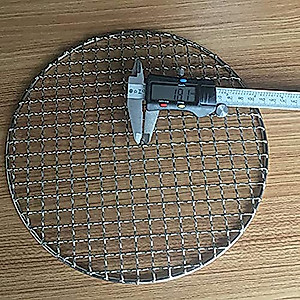 B&C.Room 304 Stainless Steel Rond Barbecue Racks Mesh Wire BBQ Korea Carbon Baking Net Grill Pan Grate Diameter:29.5cm