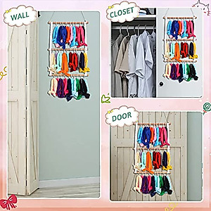 Hipcheer Headband Holder for Baby Girls, 35 Hooks Headband Organizer for Baby Girls, Baby Headband Holder Organizer for Door,Closet,Wall