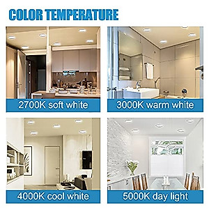 ECOELER 24 Pack 6 Inch LED Low Profile Recessed & Surface Mount Disk Light, Round, 16.5W,1000 Lumens, 4000K Cool White, CRI90, Driverless Design, Dimmable, ETL Listed, White