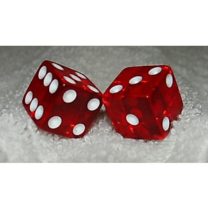 Red Transparent Dice Pair