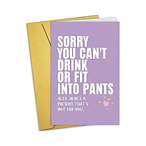 Nchigedy Funny Baby Shower Card, New Baby Congratulations Card for Her, Sarcastic Greeting Card for Mother To Be, Humorous Pregnancy Card