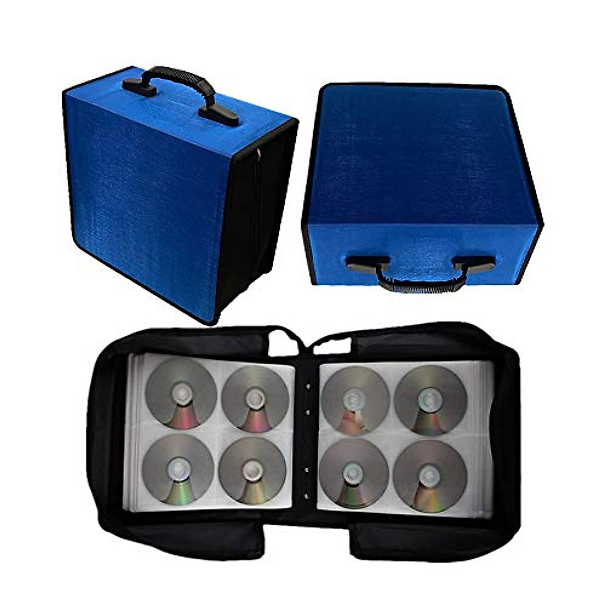 Penlonda CD/DVD Case Holder Organizer Wallet Sleeves Booklet Binder,Storage 400 Capacity Disc(Blue)