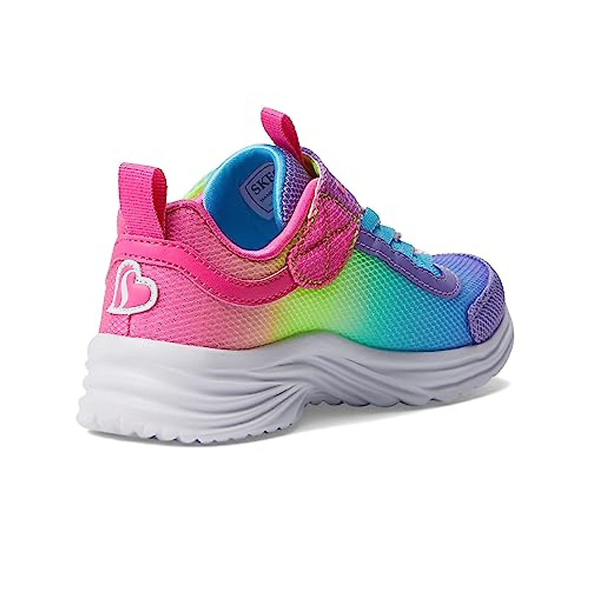 Skechers Kids Girls Dreamy Dancer-Ultra Rainbow Sneaker, Lavender/Multi, 2 Little Kid