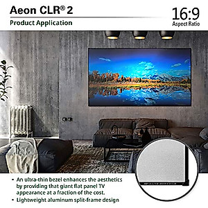 Elite Screens Aeon CLR2 Series, 16:9, Edge Free Ceiling and Ambient Light Rejecting Fixed Frame Projector Screen for Ultra-Short Throw Projectors Fixed Frame (103" Diagonal, 16:9)