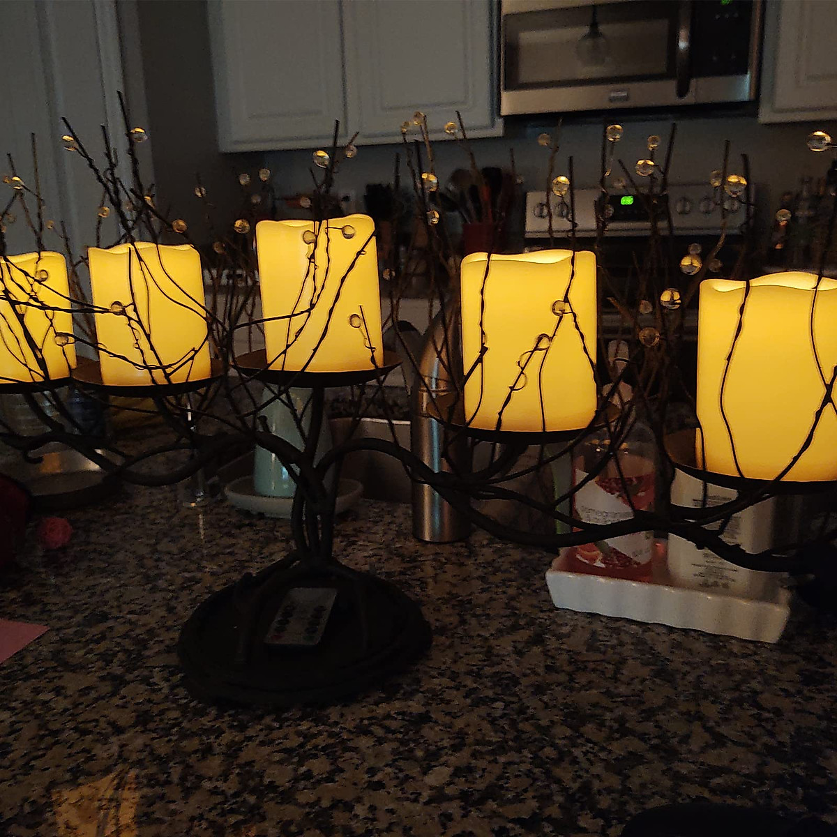 EZiKitchen 6 Pack Waterproof Battery Operated Candles Led Pillar Lights Flickering Flameless Candles with Timer Outdoor Plastic Candles Home Decor Decorative Candles Cream White,3x4 Inch