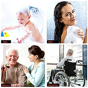 2 Pack 16 inch Anti-Slip Shower Grab Bars,SUS304 Stainless Steel Grab Rails for Bathrooms,Knurled Shower Safety Hand Rail,Bathroom Grab Bar,Handicap Bar Elderly Pregnant Injury Assist Bath Handle