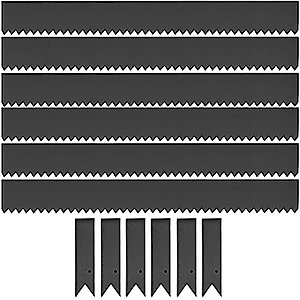 VEVOR Steel Landscape Edging 40 x 8 Inch，Steel Edging 6pcs，Steel Garden Edging Border，Landscape Edging，Steel Lawn Edging，Garden Edging，Garden Border Edging for Landscaping