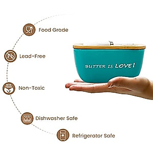 UNI-THGT Butter Dish with Lid for Countertop - Butter Container - Butter Storage Case with Knife - Fresh Butter Keeper