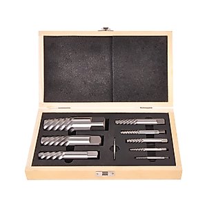 WINMAX TOOLS AUTOMOTIVE 9PCS Jumbo Screw Extractor Set Bolt Stud Pipe Remover Easy Out 5/64 to 1-1/16